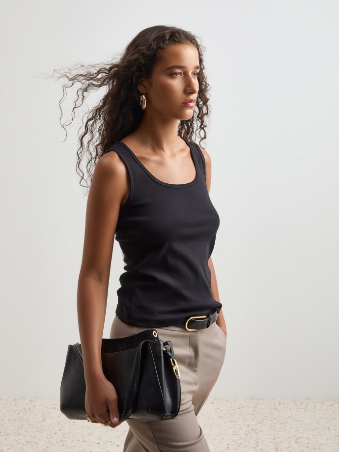 Basic sleeveless top - D004480_999 - Decenio