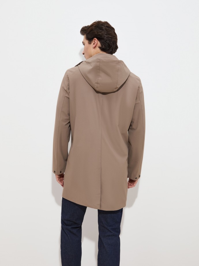 Tech Fit Parka with Detachable Hood - D004690_055 - Decenio